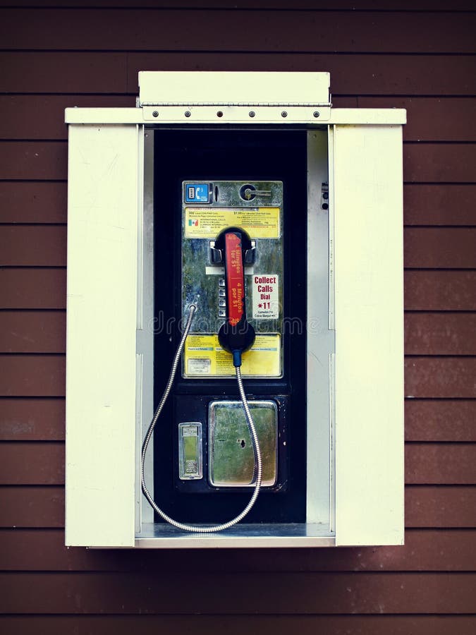 Pay Phone with Vintage Effects Stock Photo - Image of nostalgic, land ...