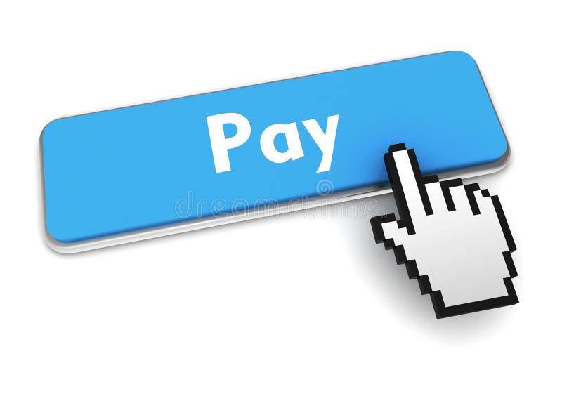 Pay Push Button Concept 3d Illustration Stock Illustration ...