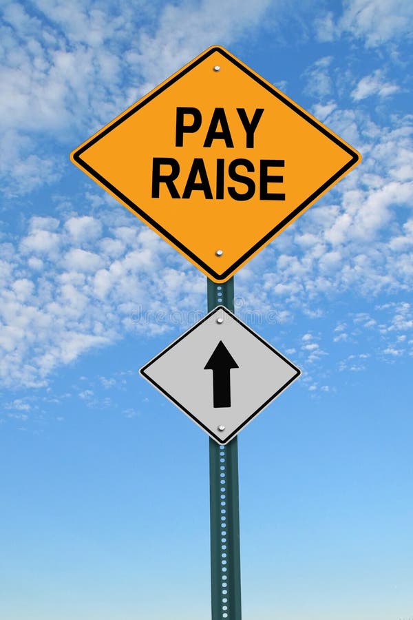 Pay raise ahead roadsign stock photo. Image of post, idea - 39252350