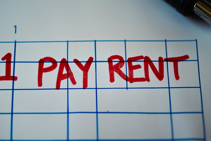 Pay Rent Reminder Note stock illustration. Illustration of financial ...