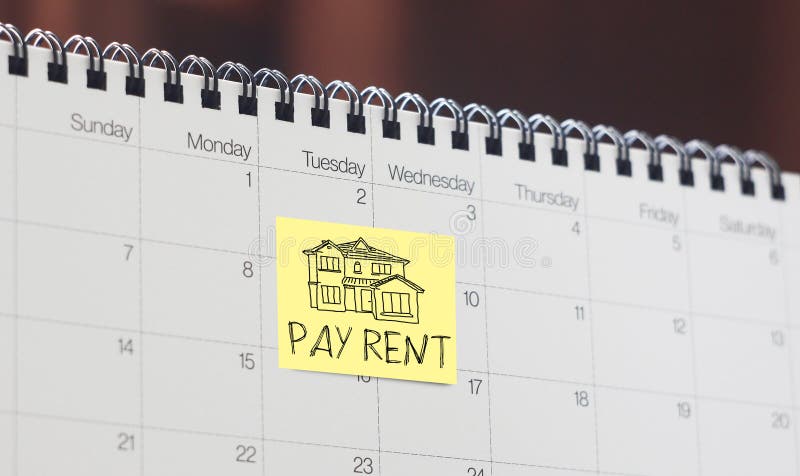 Pay Rent is Shown Using the Text Stock Photo - Image of economic, lease ...
