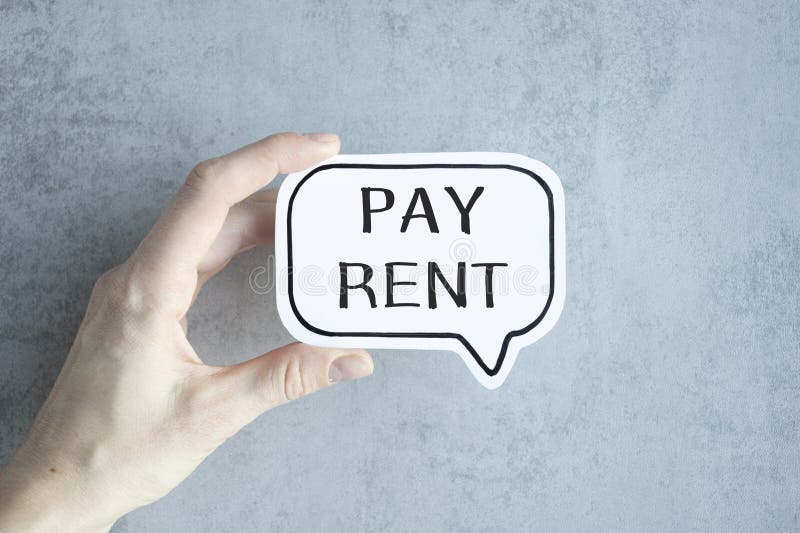 Pay Rent Words Written on Sticky Stock Photo - Image of investment ...