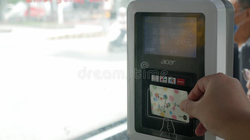 Pay with a Smart Card Using a Paypass Reader at a Ticket Machine on Bus ...