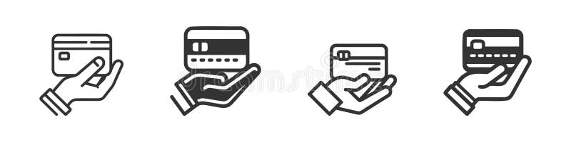 Pay Symbol Set, Logo Illustration Pack. Editable Stroke Stock Vector ...