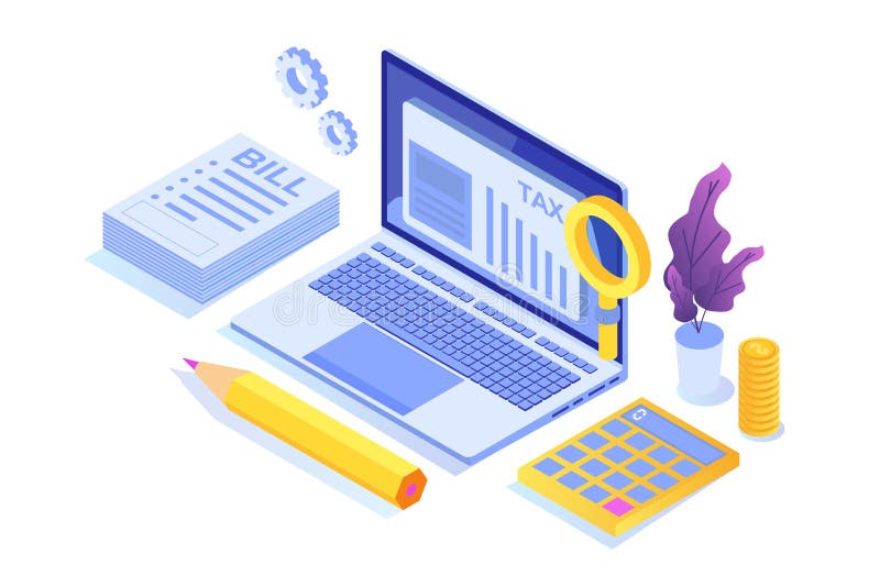 Isometric Accountant Icon stock vector. Illustration of accountant ...