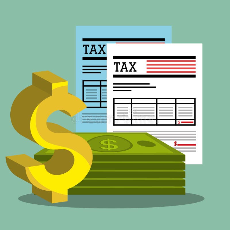 Pay taxes graphic stock illustration. Illustration of investment - 66106865