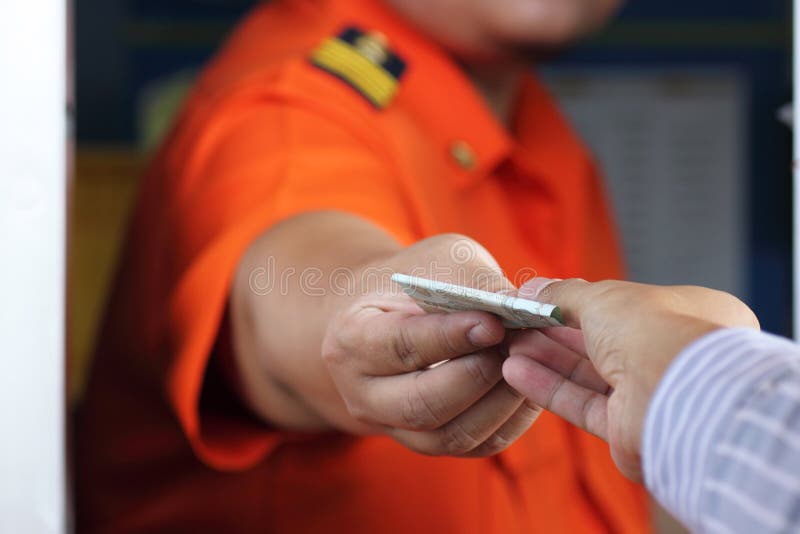 Pay a toll stock image. Image of ticket, hand, stripe - 22992397