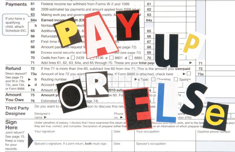 Pay up or else stock photo. Image of numbers, document - 12893512