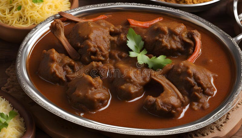 Paya Pakistani Indian Dish Mutton Curry Stock Illustration ...