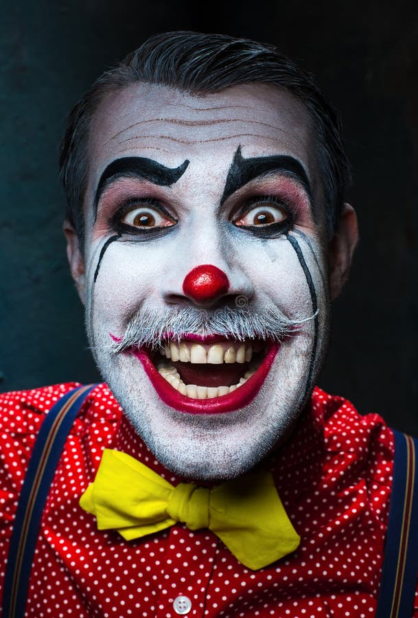 Payaso Loco Terrible Y Tema De Halloween Imagen de archivo - Imagen de ...
