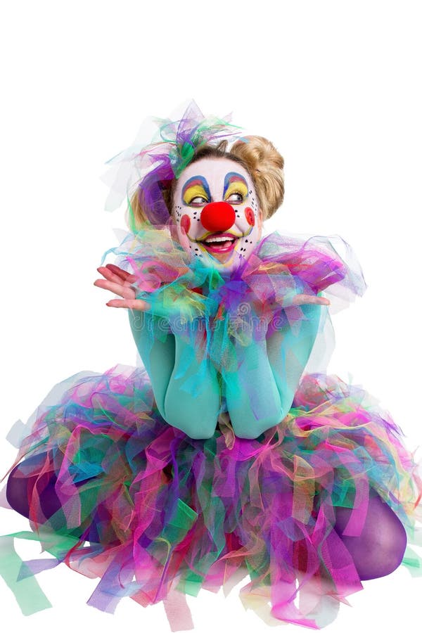 Payaso Sentado En Un Columpio Y Mirando a Un Lado Foto de archivo ...