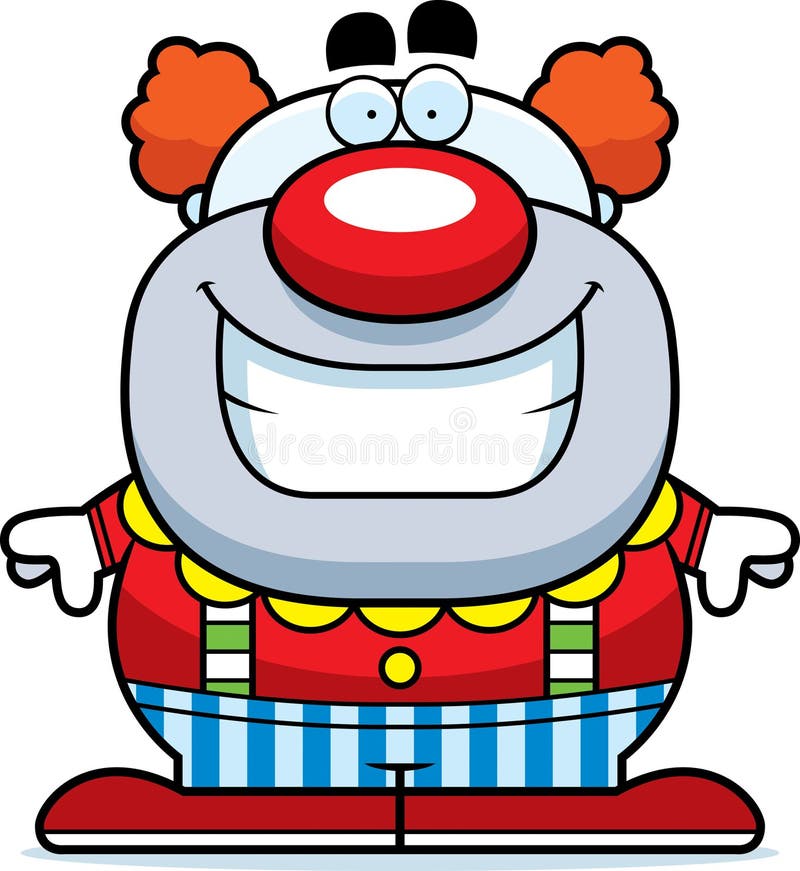 Payaso Sonriente De La Historieta Ilustración del Vector - Ilustración ...