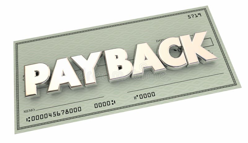 Payback Return Money Owed Payment Check Stock Illustration ...