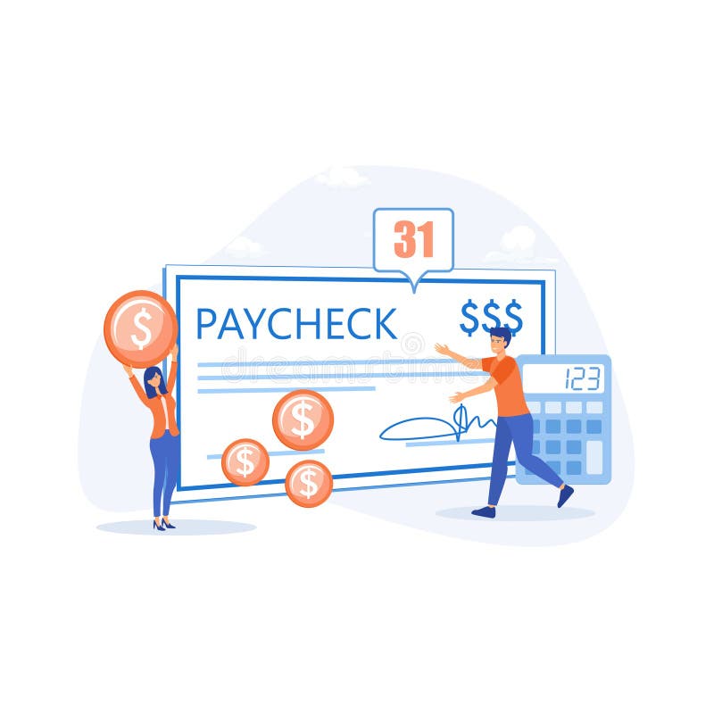 Paycheck Cash, Payroll Tax Deposit, Payroll Software Stock Vector ...