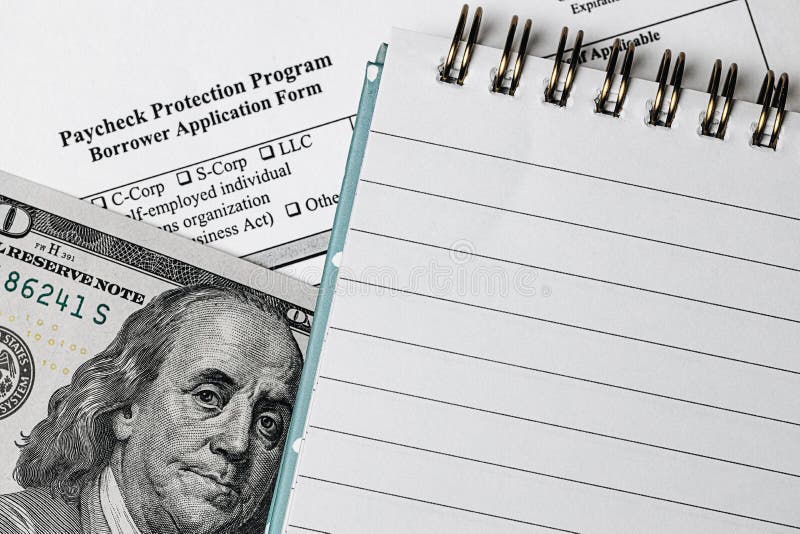 Paycheck Protection Program. Borrower Application Form Stock Image ...