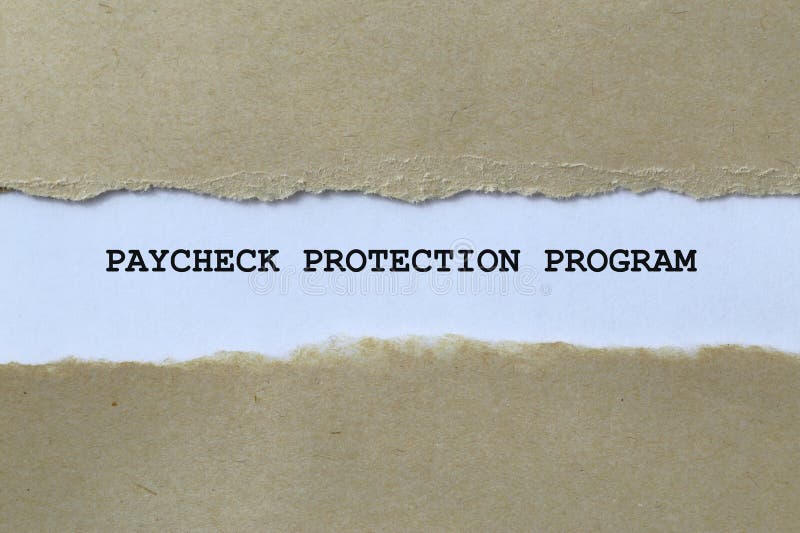 Paycheck Protection Program on White Paper Stock Photo - Image of loan ...