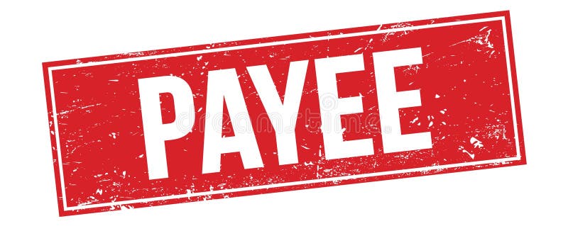 PAYEE Text on Blue Grungy Vintage Stamp Stock Illustration ...