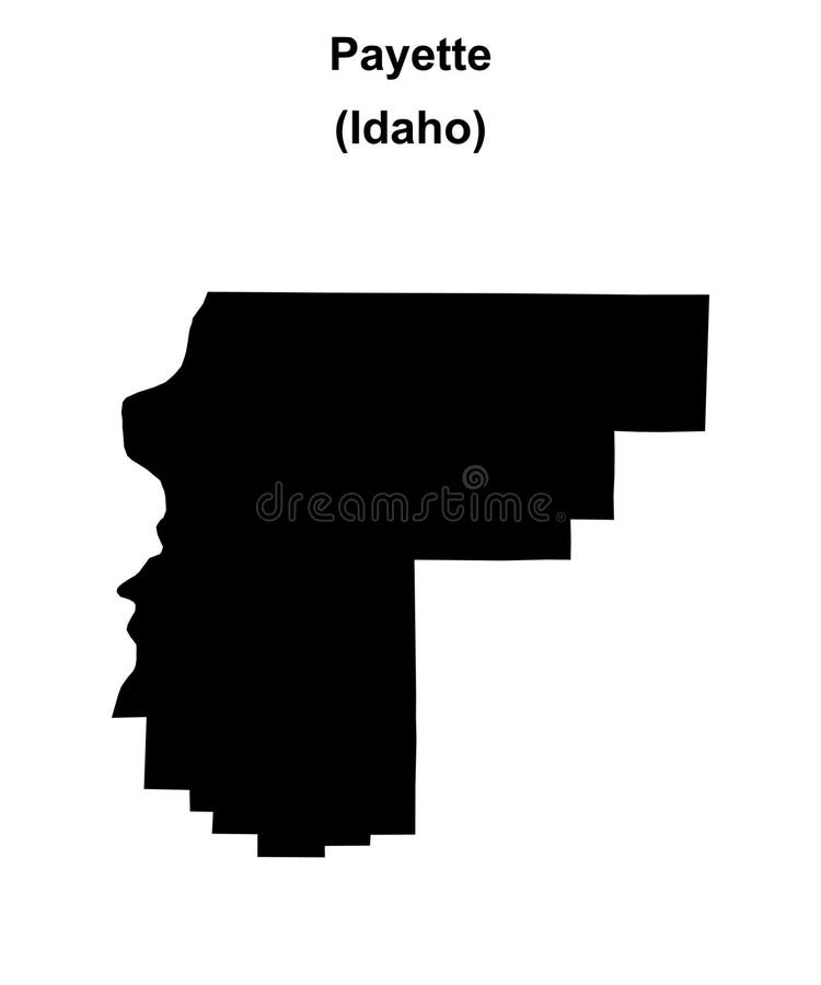 Payette outline map stock vector. Illustration of region - 361544812