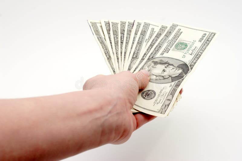 Paying bills with cash stock photo. Image of dollars, responsibility ...