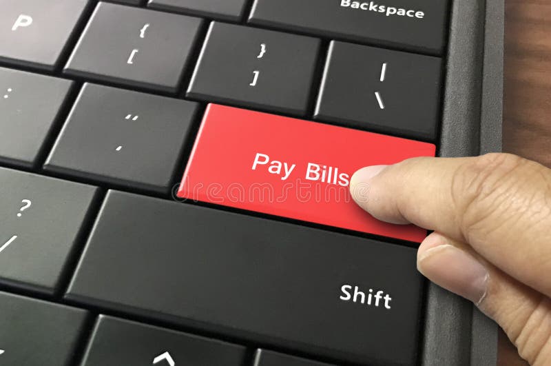 Paying bills online stock photo. Image of decision, transaction - 145002202