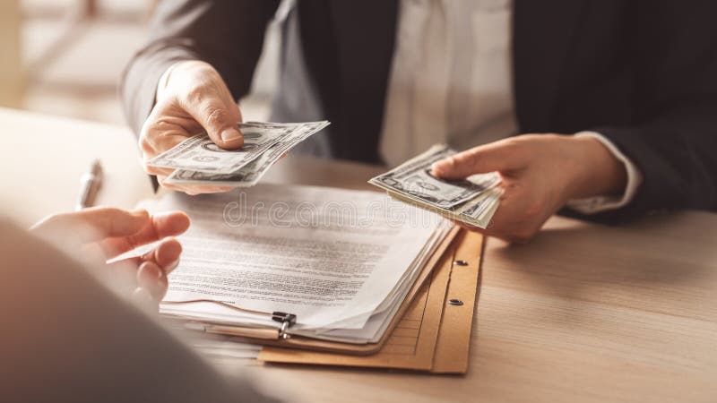 Paying Bribing Signing Contract Agreement Stock Photos - Free & Royalty ...