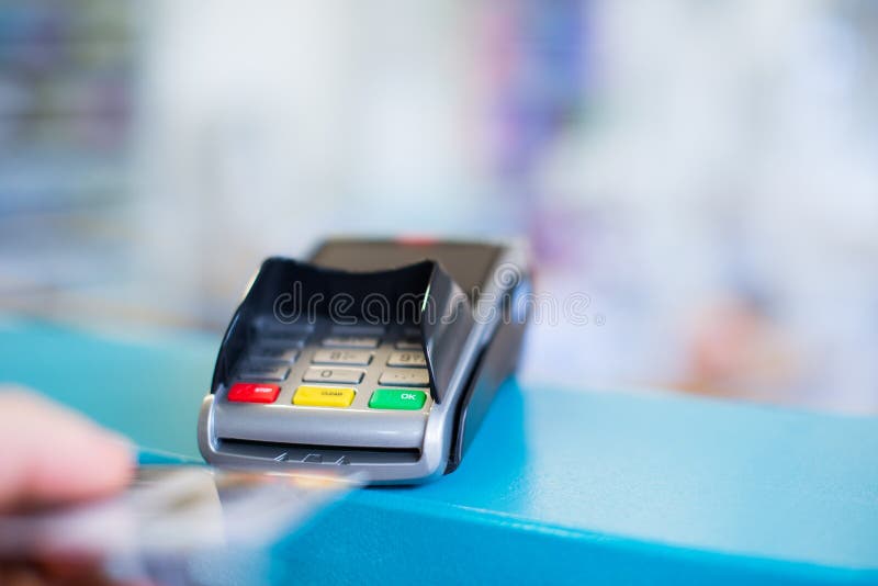 Paying with credit card stock photo. Image of customer - 71613428