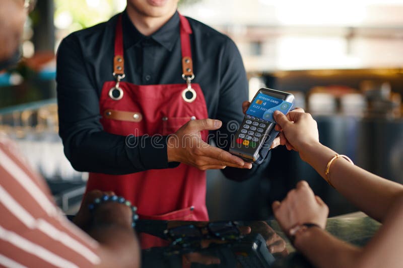 Paying for Dinner with Credit Card Stock Photo - Image of hospitality ...