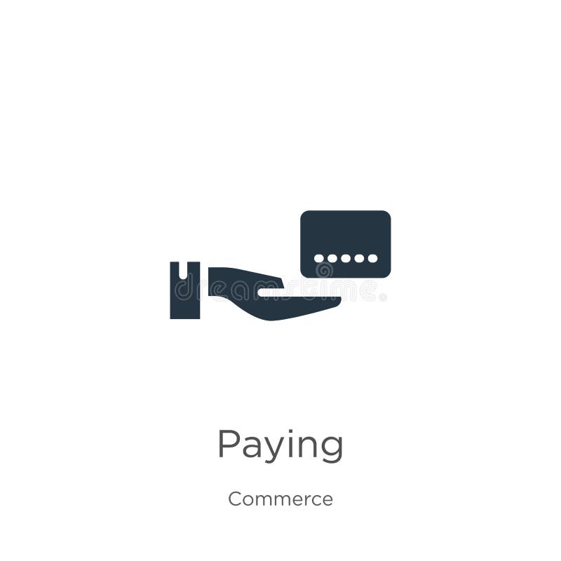Paying Icon Vector. Trendy Flat Paying Icon from Commerce Collection ...