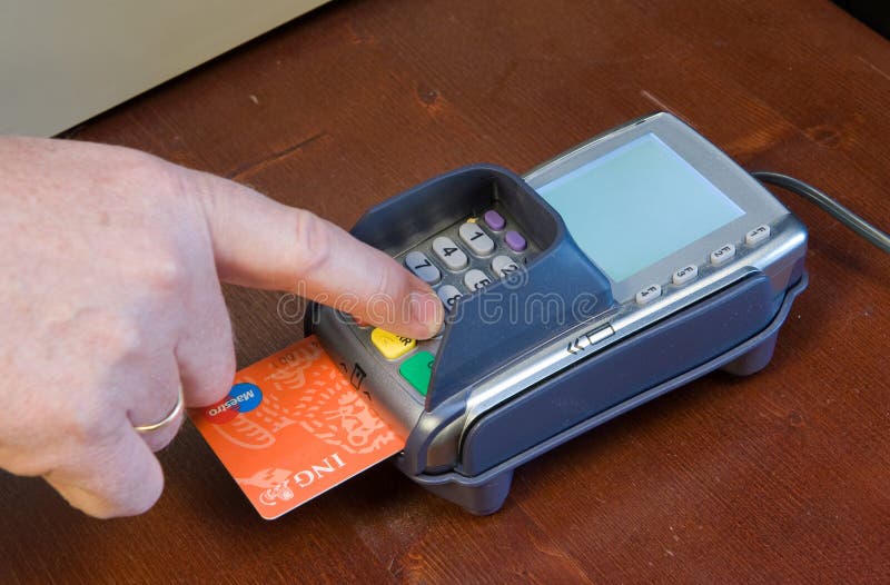 Pin code at ATM machine editorial stock image. Image of automatic ...