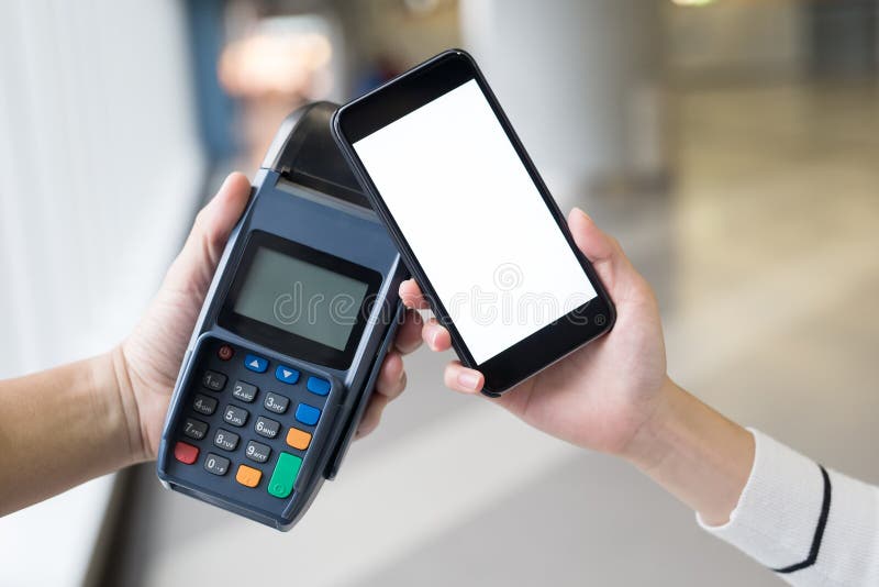 Paying with smartphone stock photo. Image of electronic - 80250914