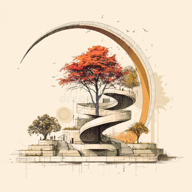 Honoring Visionary Architects Stock Illustration - Illustration of working, aesthetic: 405331290