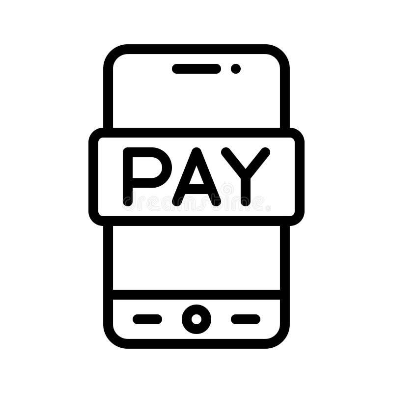 Payment App Icon, Mobile Application Vector Illustration Stock Vector ...