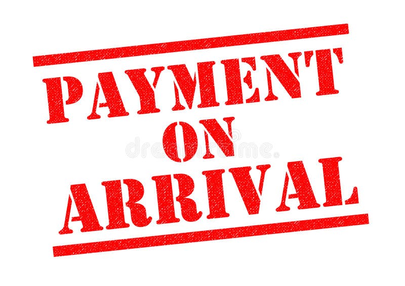 PAYMENT on ARRIVAL stock illustration. Illustration of checking - 86663687