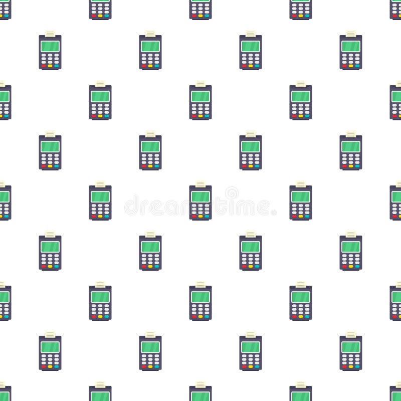 Payment Bank Terminal Paper Pattern Seamless Vector Stock Vector ...