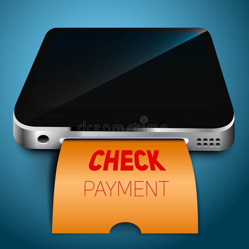 Payment Check Your Mobile Device Stock Vector - Illustration of colored ...