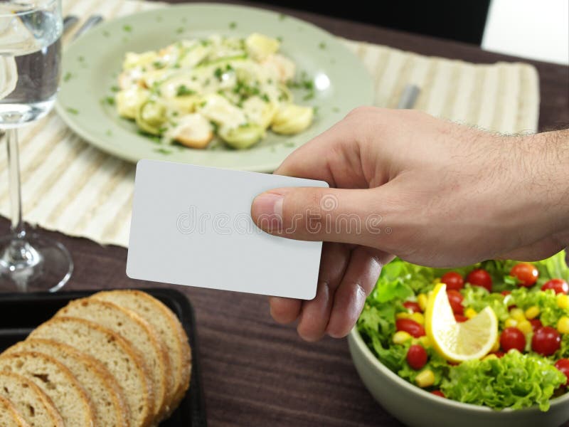 Payment with Credit Card for Eating Stock Photo - Image of eating ...