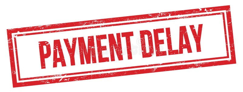 Payment Delay Word With Red Megaphone Stock Illustration - Illustration ...