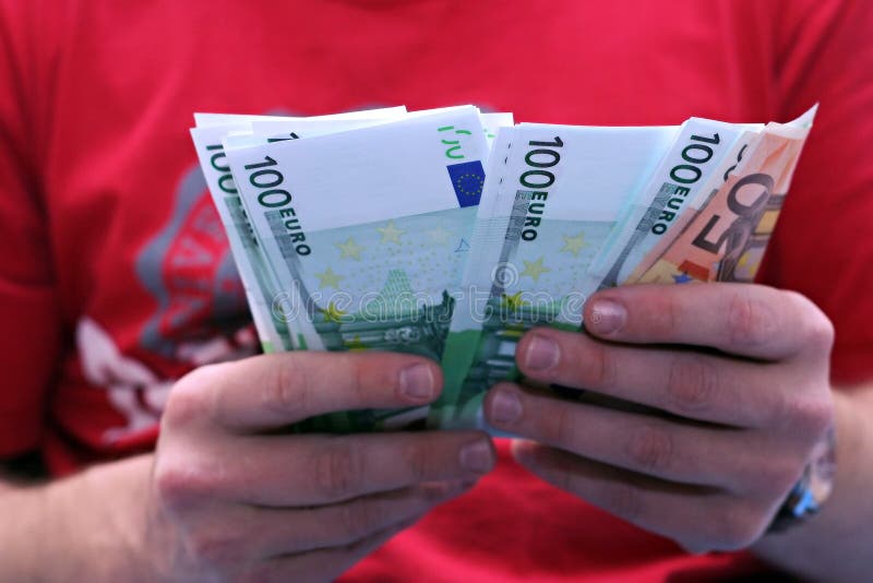 Payment with euros stock image. Image of service, european - 1948499