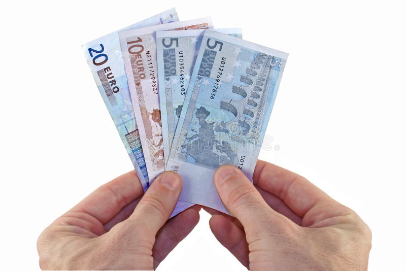 Pay in Euros stock image. Image of cash, hold, giving - 2262981