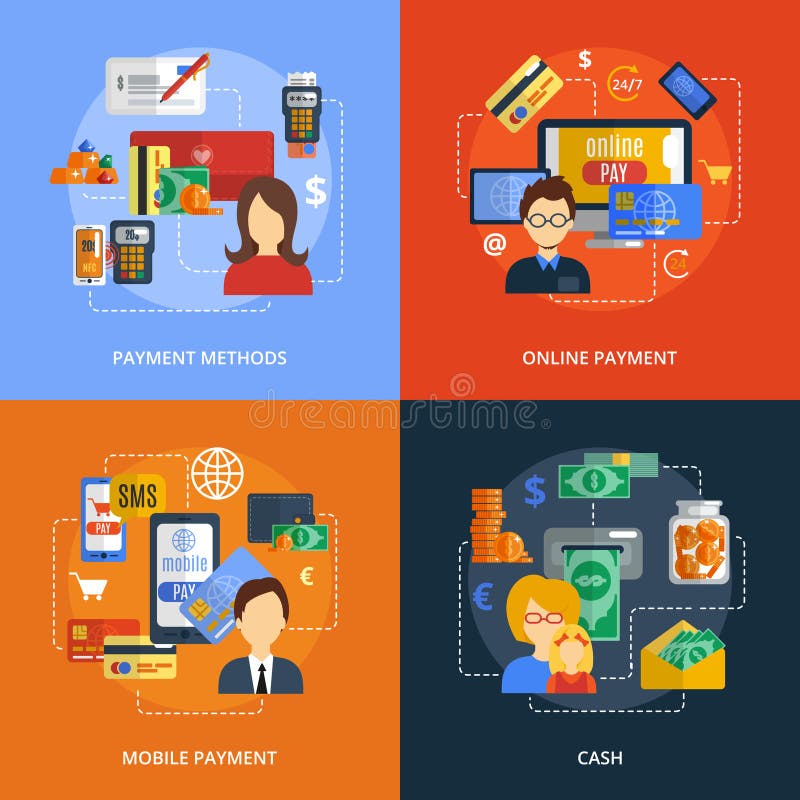 Payment Infographics Set stock vector. Illustration of debit - 49251960