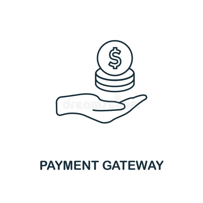 Payment Gateway Icon Outline Style. Thin Line Design from Fintech Icons ...