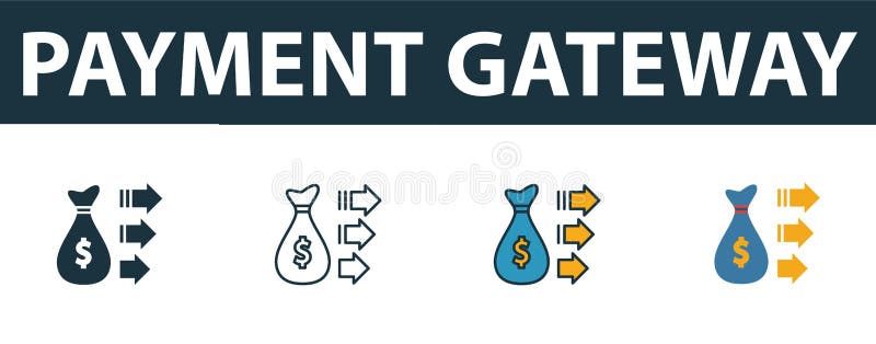 Payment Gateway Icon Set. Premium Symbol in Different Styles from ...