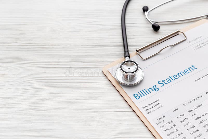Payment for Health Care Service. Medical Billing Statement Stock Image ...