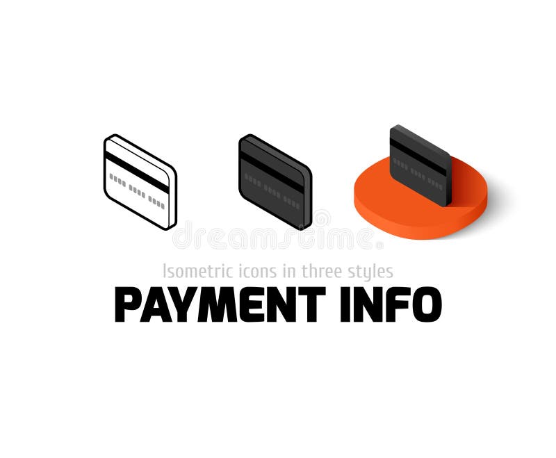 Payment Info Icon in Different Style Stock Vector - Illustration of ...