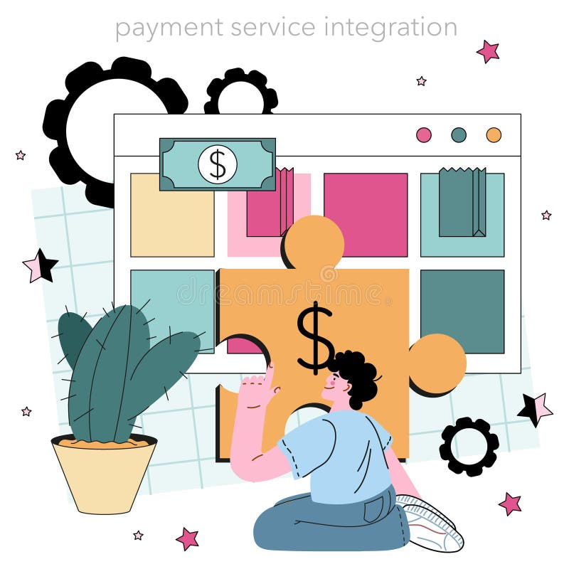 Payment Integration Concept. Online Store Payment System Stock ...