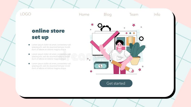 Payment Integration Web Banner or Landing Page Set. Online Store ...