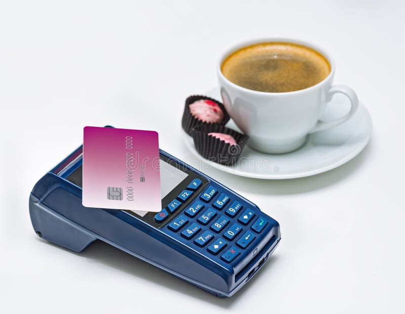 Payment for Lunch, Breakfast in a Cafe, Restaurant Stock Image - Image ...