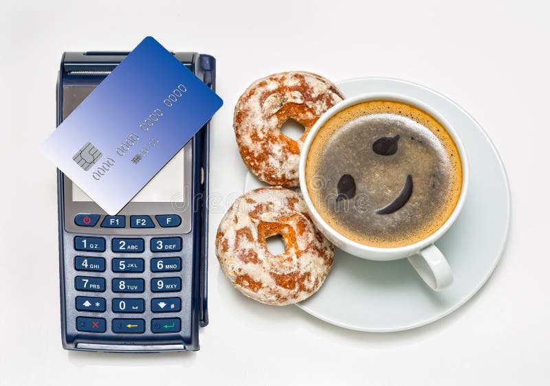 Payment for Lunch, Breakfast in a Cafe, Restaurant. Stock Photo - Image ...