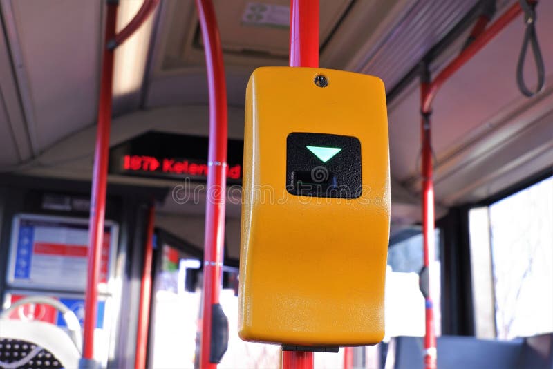 Payment Machine Giving Tickets in a Public Bus Stock Photo - Image of ...