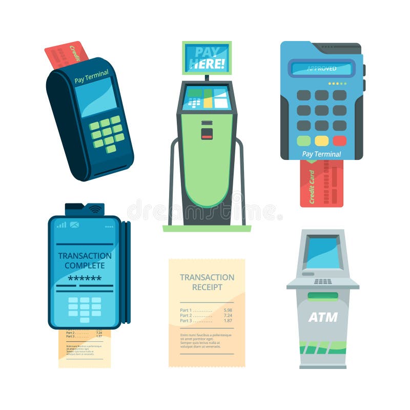 Payment Machines. Checkout Terminal Money Nfc Modules Self Servicing ...